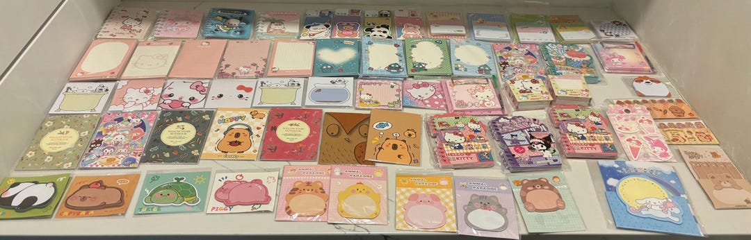 Kawaii Stationery Grab Bag 15 note Pads & Sticky Notes - Etsy