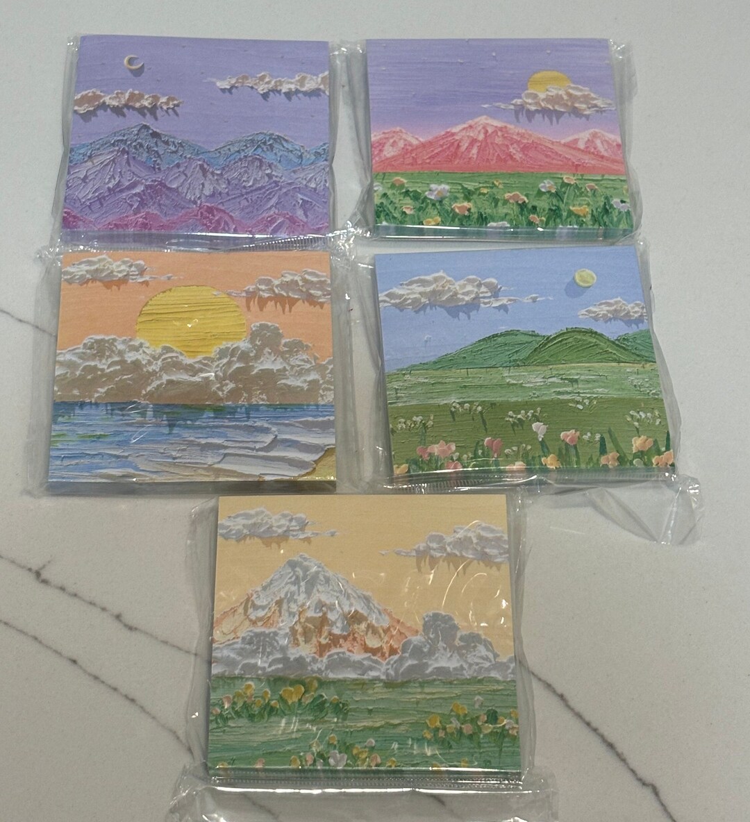 Oil Painting Sticky Notes Set of 5 - Etsy