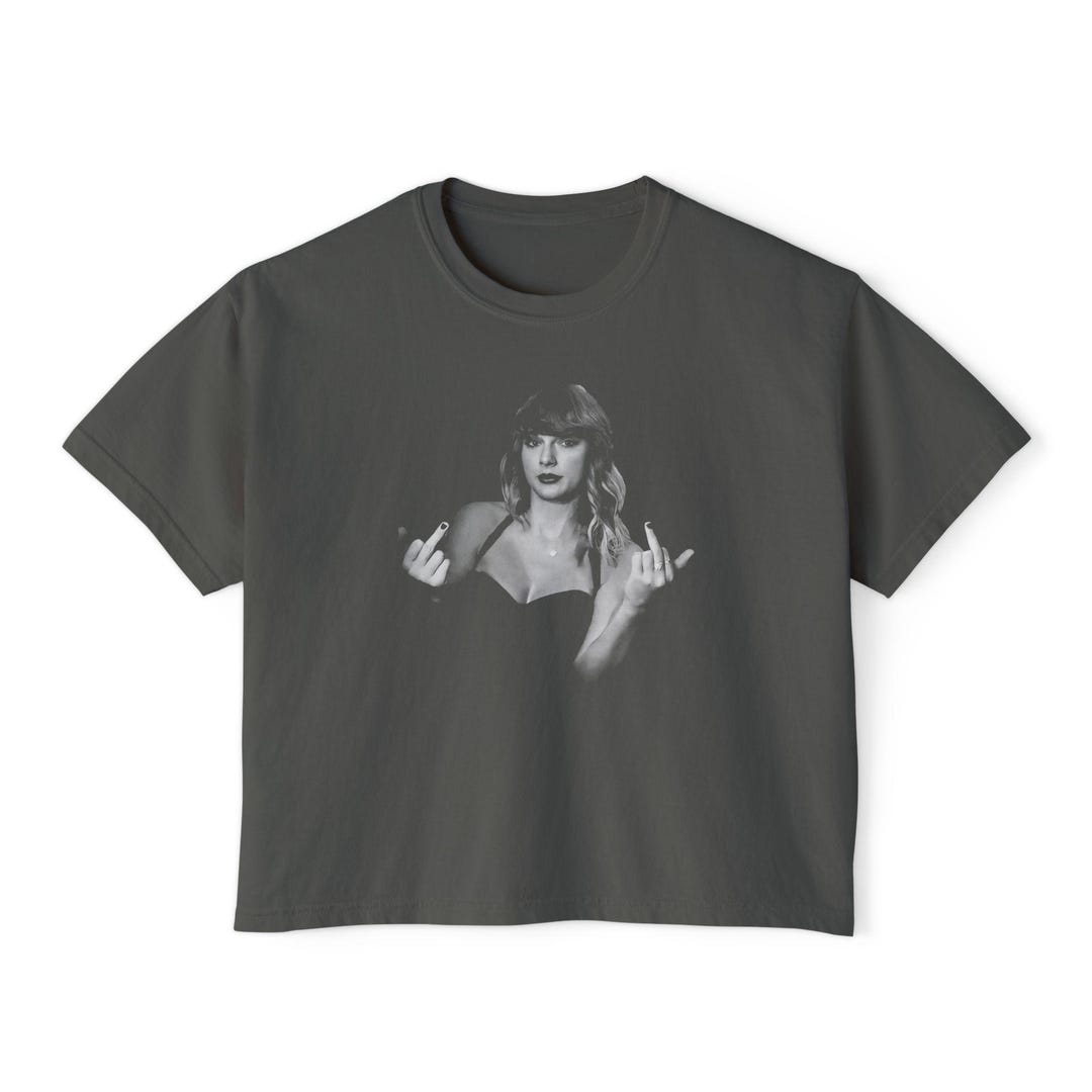 Middle Fingers Taylor Swift Crop Top Unhinged Eras Tour Women's Tee ...