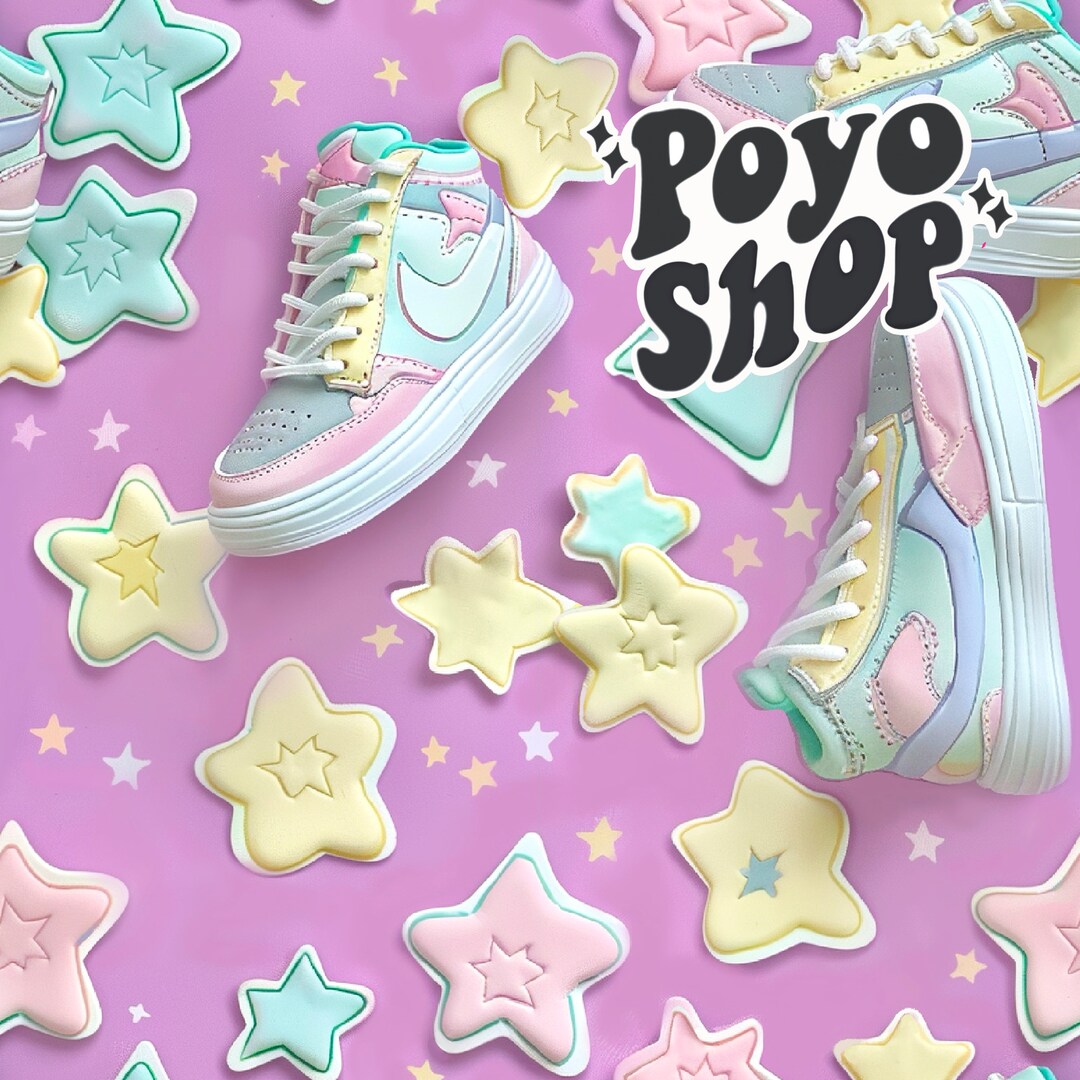 3D Puffy Rainbow Pastel Retro Sneakers Trainers Seamless Pattern Fabric ...