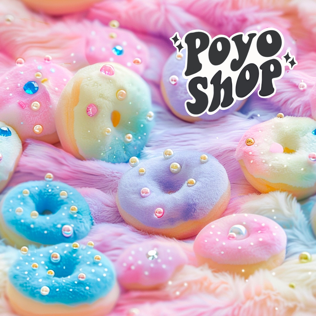 3D Rainbow Pastel Doughnuts Seamless Pattern Fabric Sublimation ...