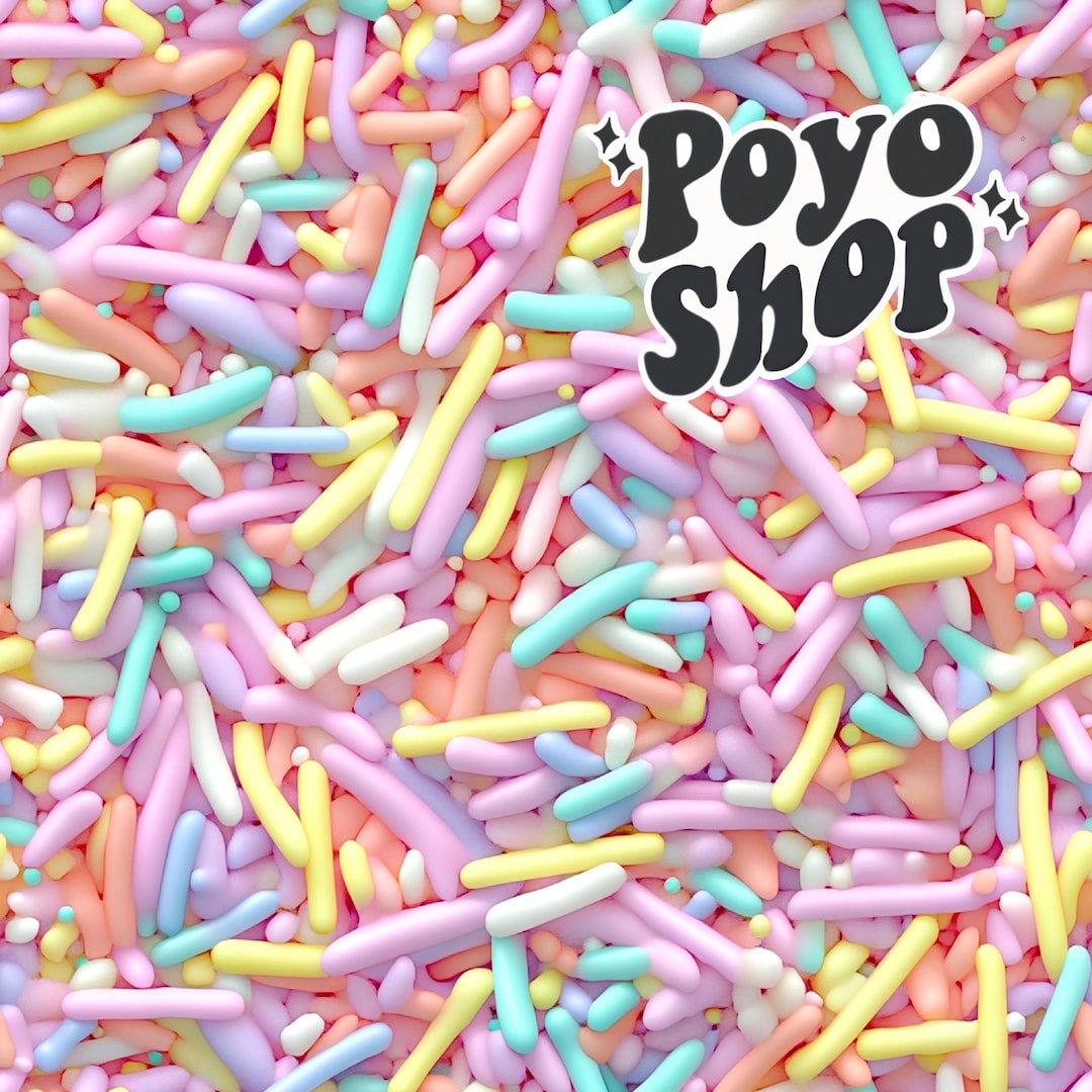 Cute Pastel Sprinkles 3D Digital Seamless Pattern Kids Party Decor ...