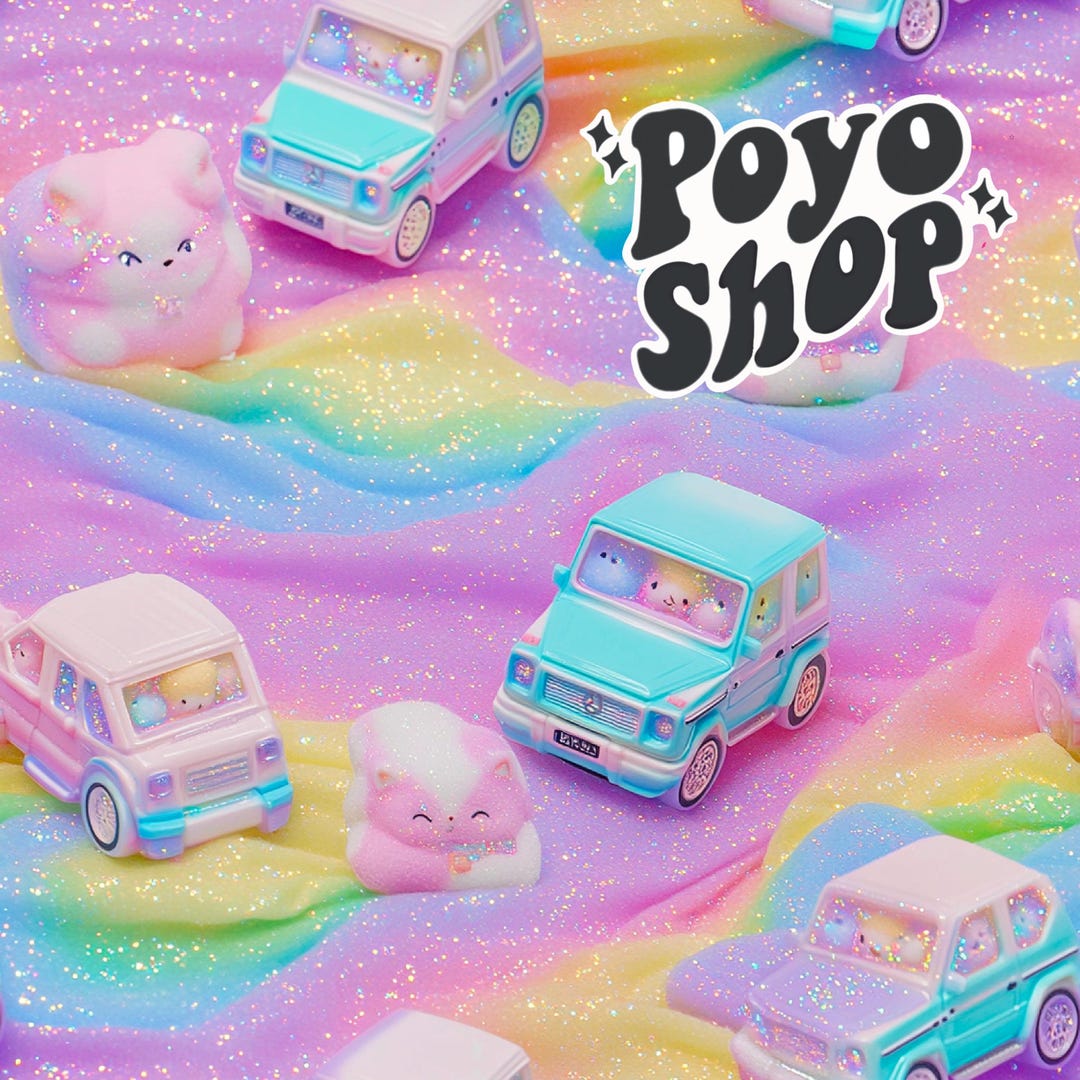 3D Rainbow Pastel Kawaii Mini Mercedes G-wagon Simulation Pattern ...