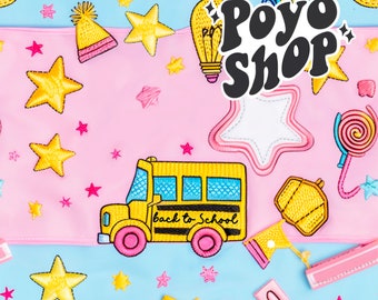 Back to School Pattern Retro School Seamless Repeat Pattern for Fabric ...