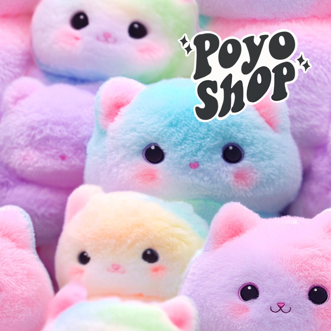 3D Cute Cat Digital Caticorn Kittycorn Pastel Unicorn Seamless Pattern ...