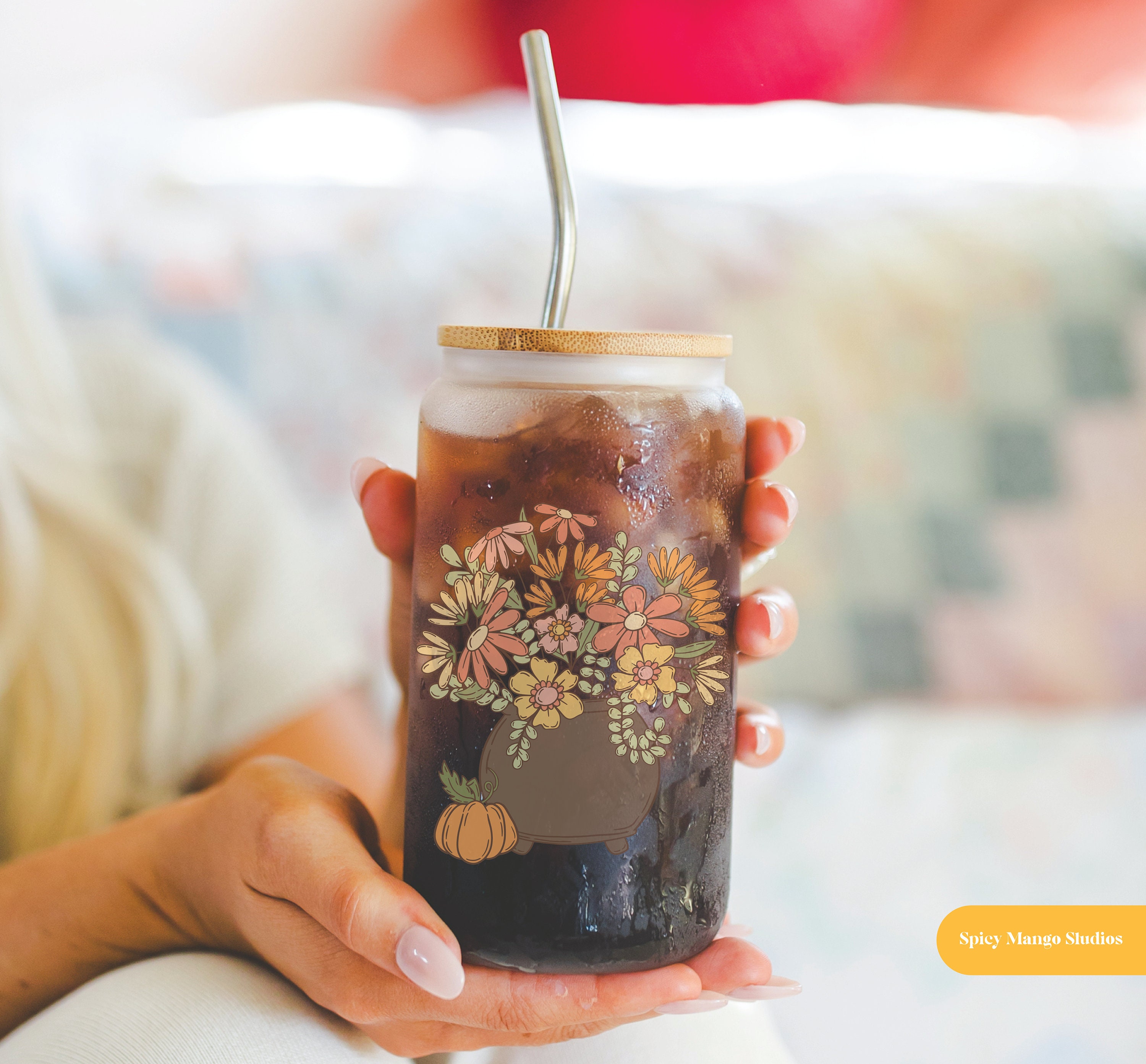 Autumn Floral Transparent SVG Sublimation - Etsy