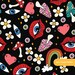 Retro Evil Eye Seamless Pattern in Black - Etsy