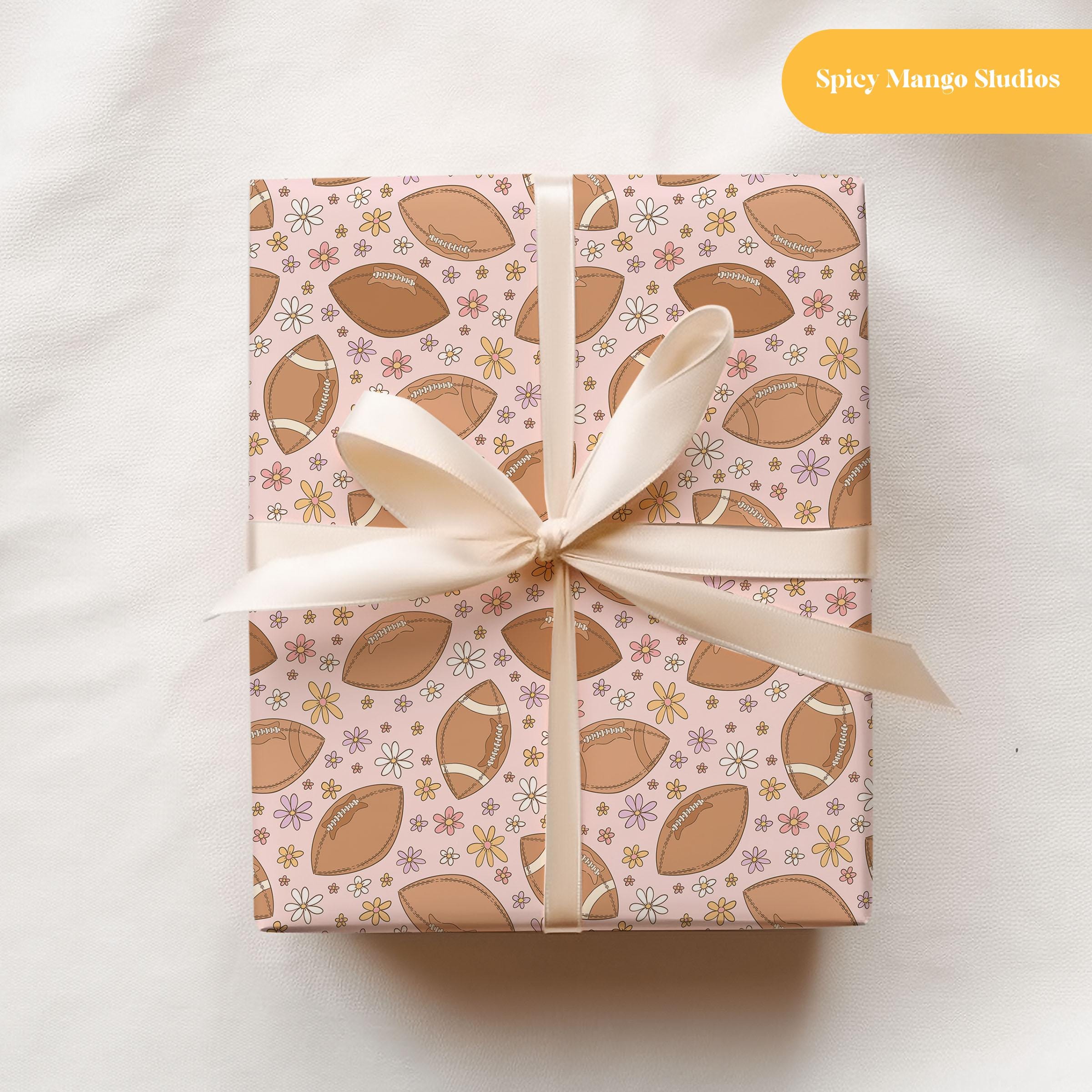 Football Florals Sports Seamless Pattern in Pink - Etsy
