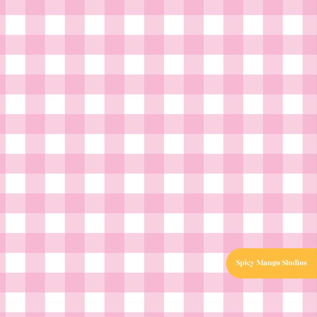 Pink Gingham Seamless Pattern - Etsy