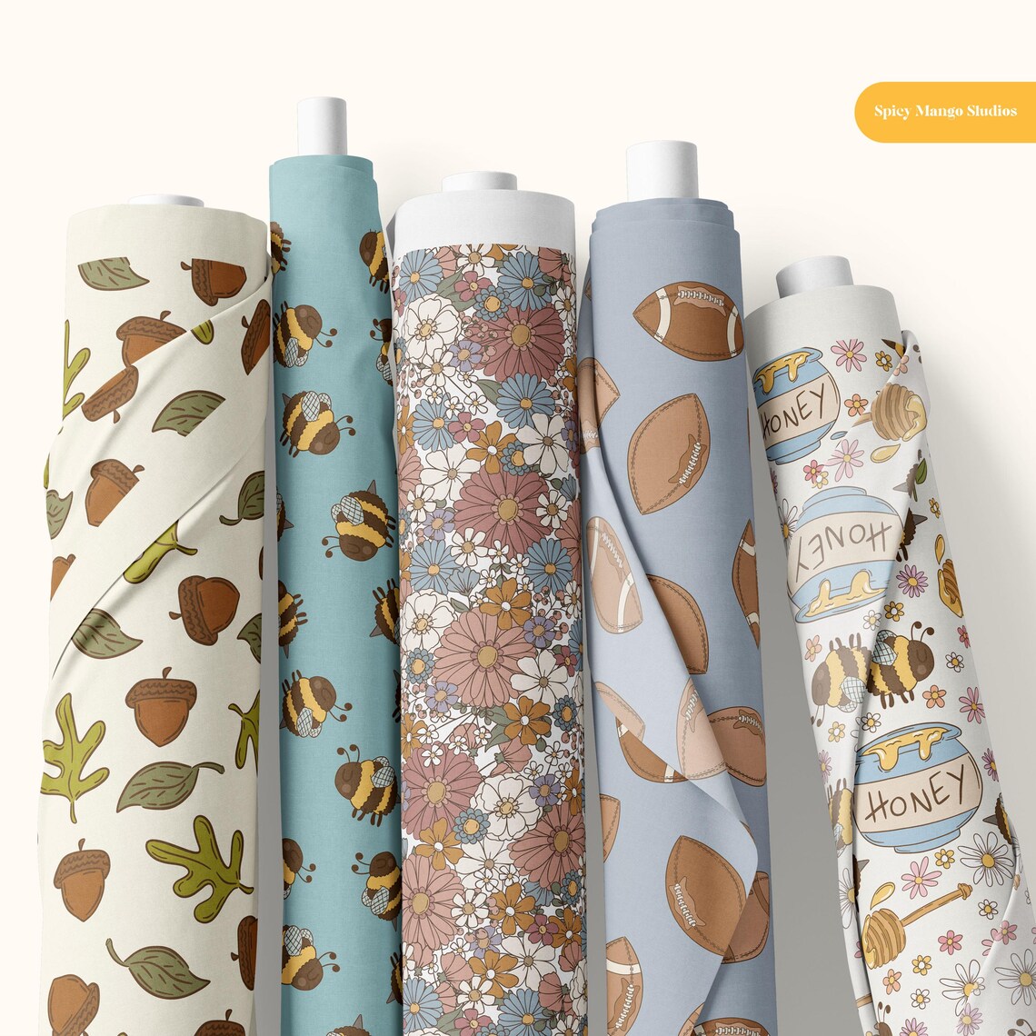 Honey Seamless Pattern in Neutral - Etsy