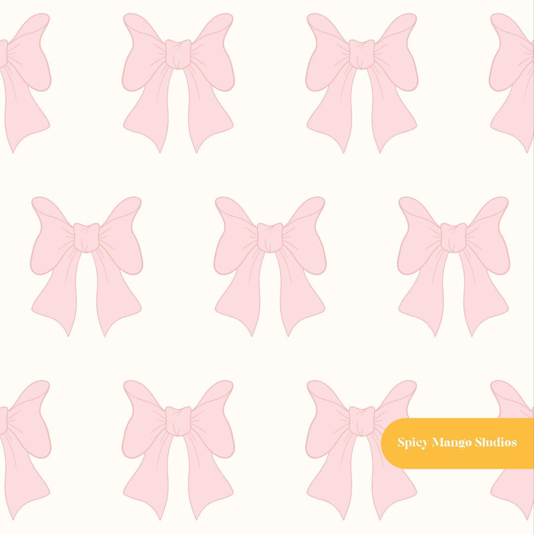 Preppy Bows Seamless Pattern in Neutral - Etsy