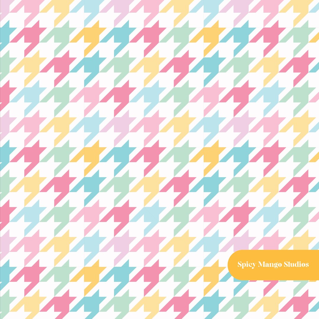 Rainbow Houndstooth Seamless Pattern - Etsy