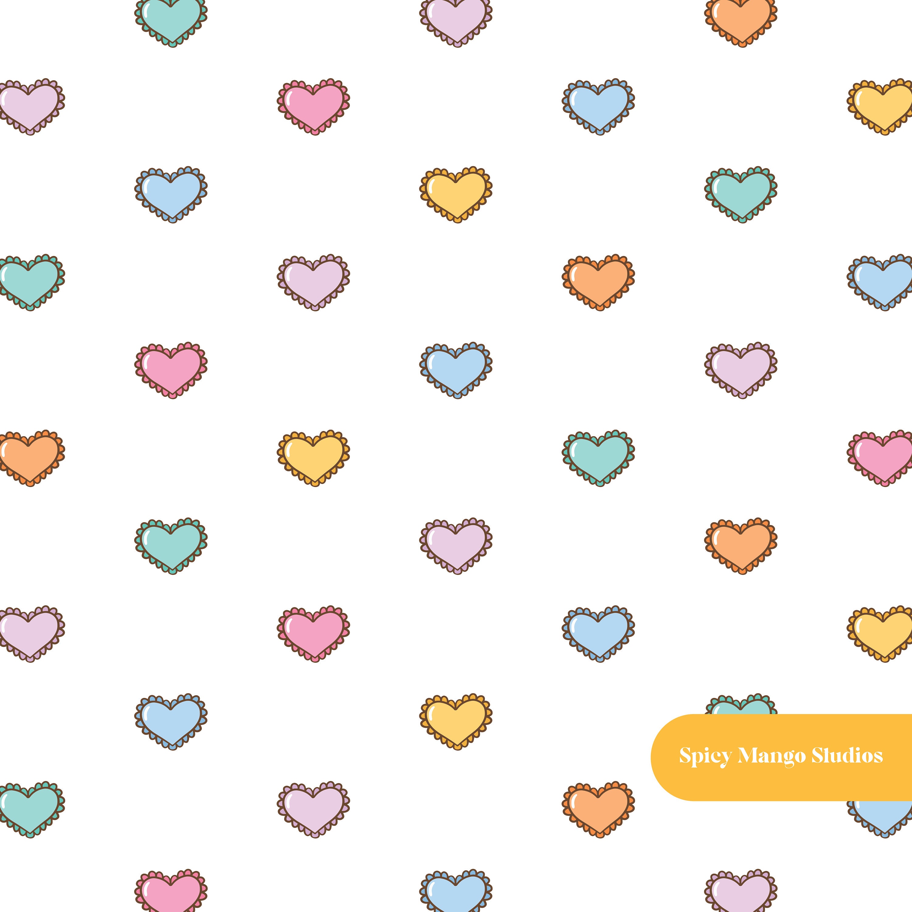 Heart Polka Dot Seamless Pattern in White - Etsy