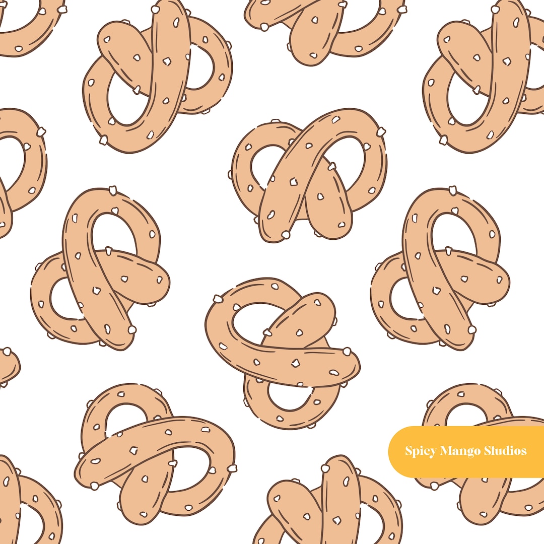 Carnival Pretzel Seamless Pattern in White - Etsy