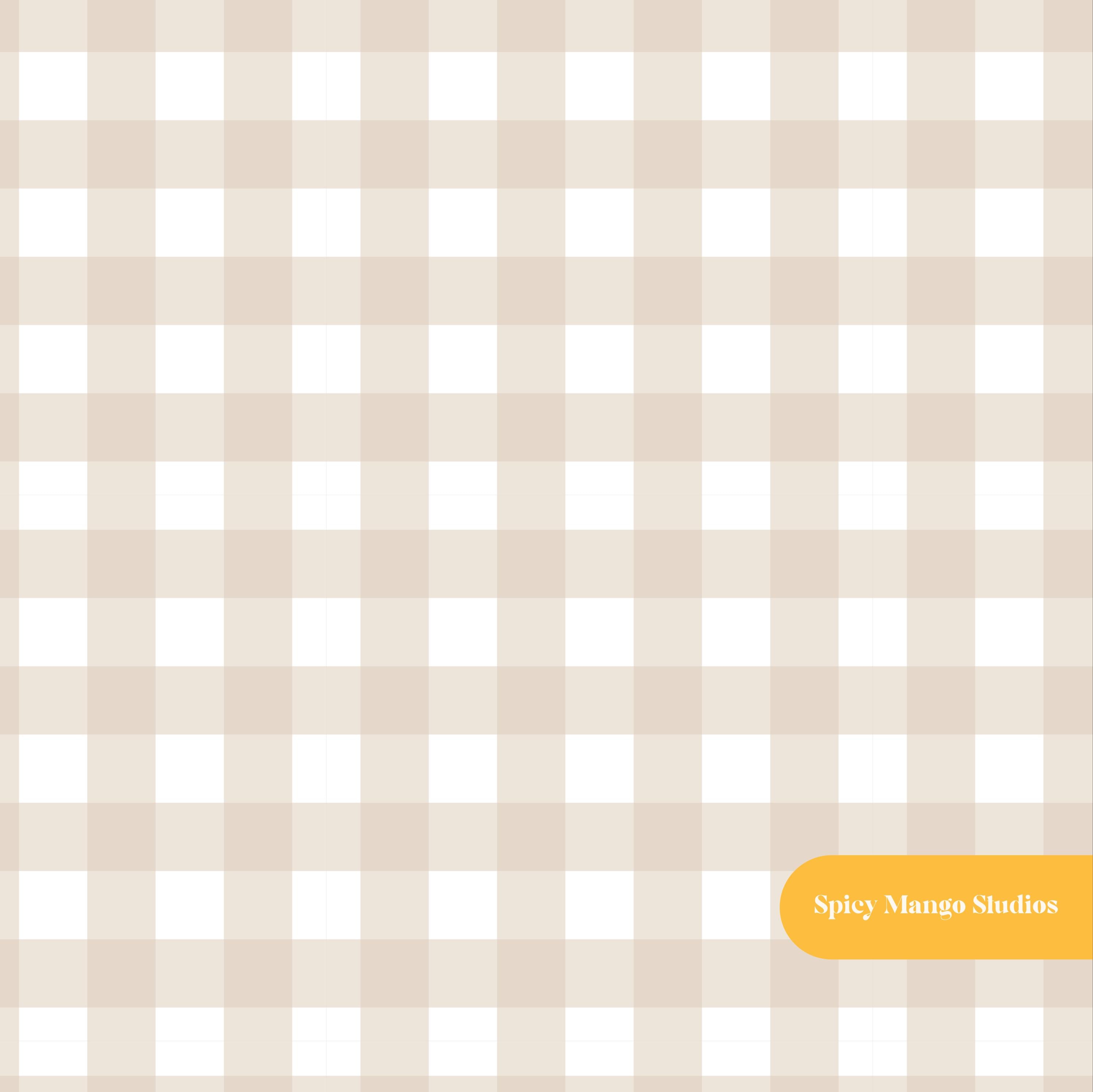 Tan Gingham Seamless Pattern - Etsy