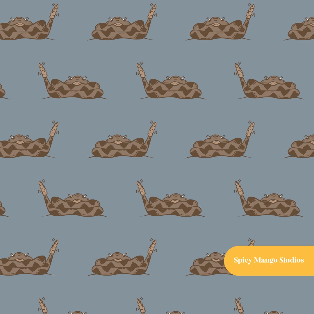 Rattler Seamless Pattern in Desert Blue - Etsy