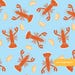 Summer Lobster Seamless Pattern in Blue - Etsy