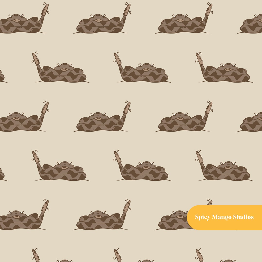 Rattler Seamless Pattern in Neutral - Etsy