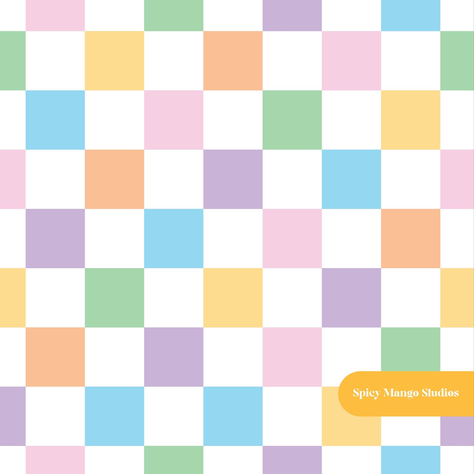 Alana Rainbow Checker Seamless Pattern in Pastel - Etsy