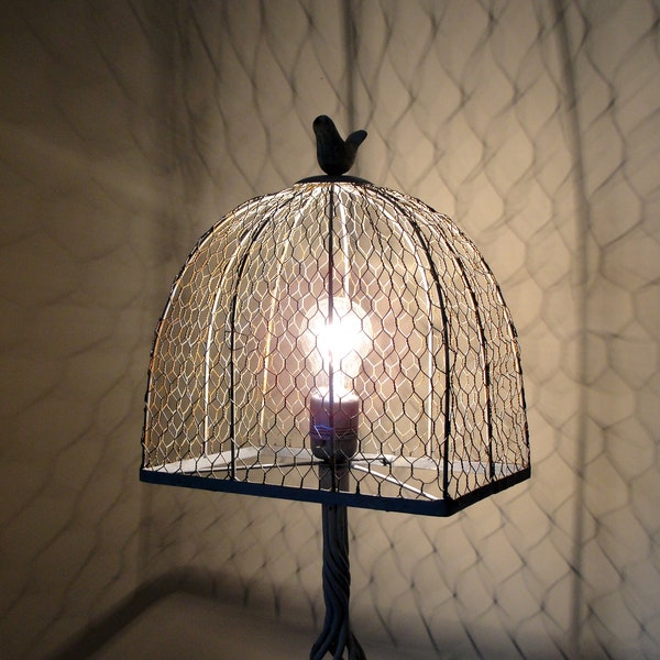 Chicken Wire Table Lamp - Etsy