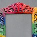 Ornate Rainbow Mirror: Hand-painted Floral Frame, Vintage Kitsch - Etsy