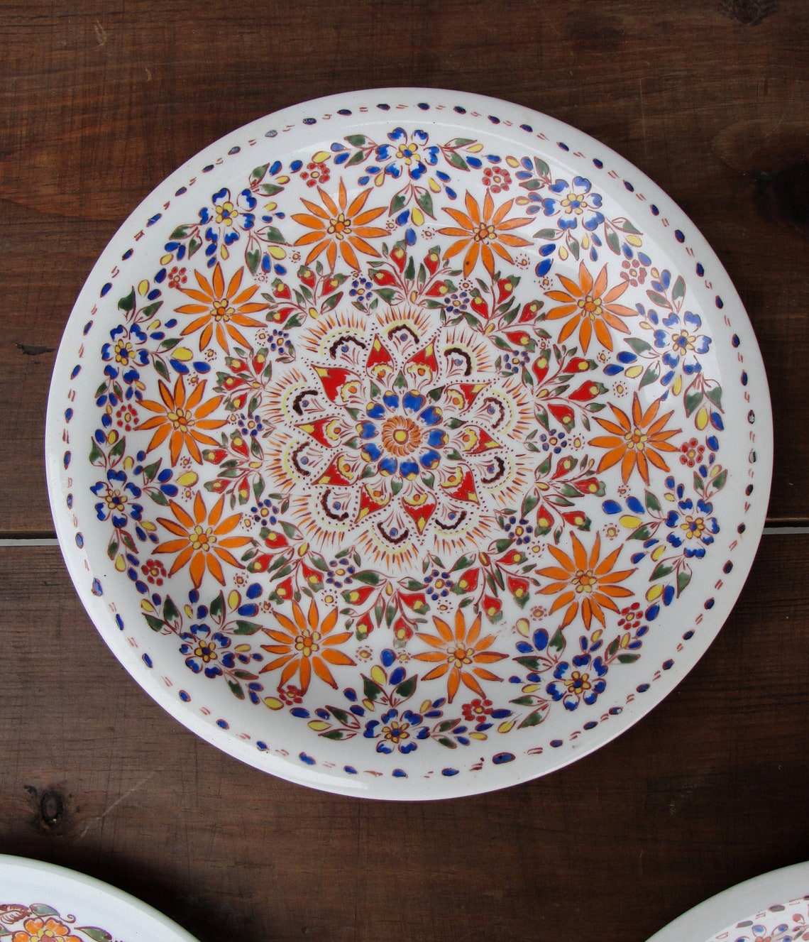 Vintage Polish Plate Hand Painted Floral Plate Porcelain - Etsy