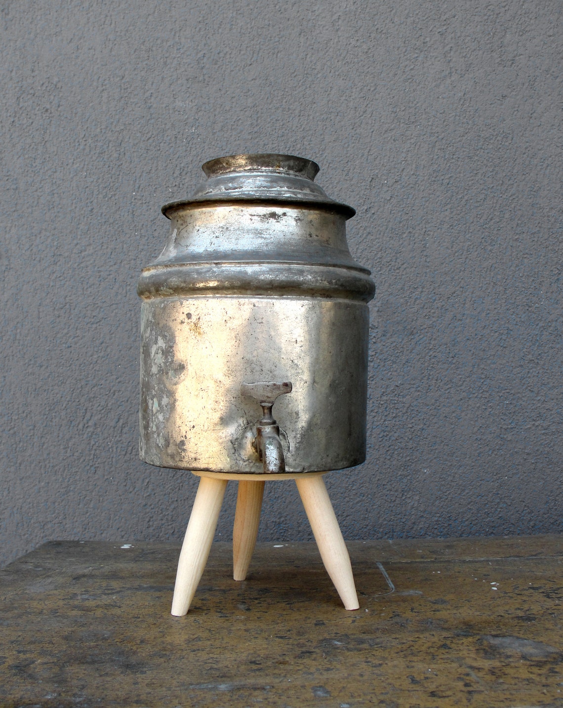 Vintage Cold Water Container With Tap Tiffin Vintage Tinned - Etsy