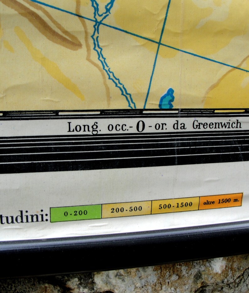 Vintage Europe School Map Pull Down Map 1971 Made in Italy - Etsy