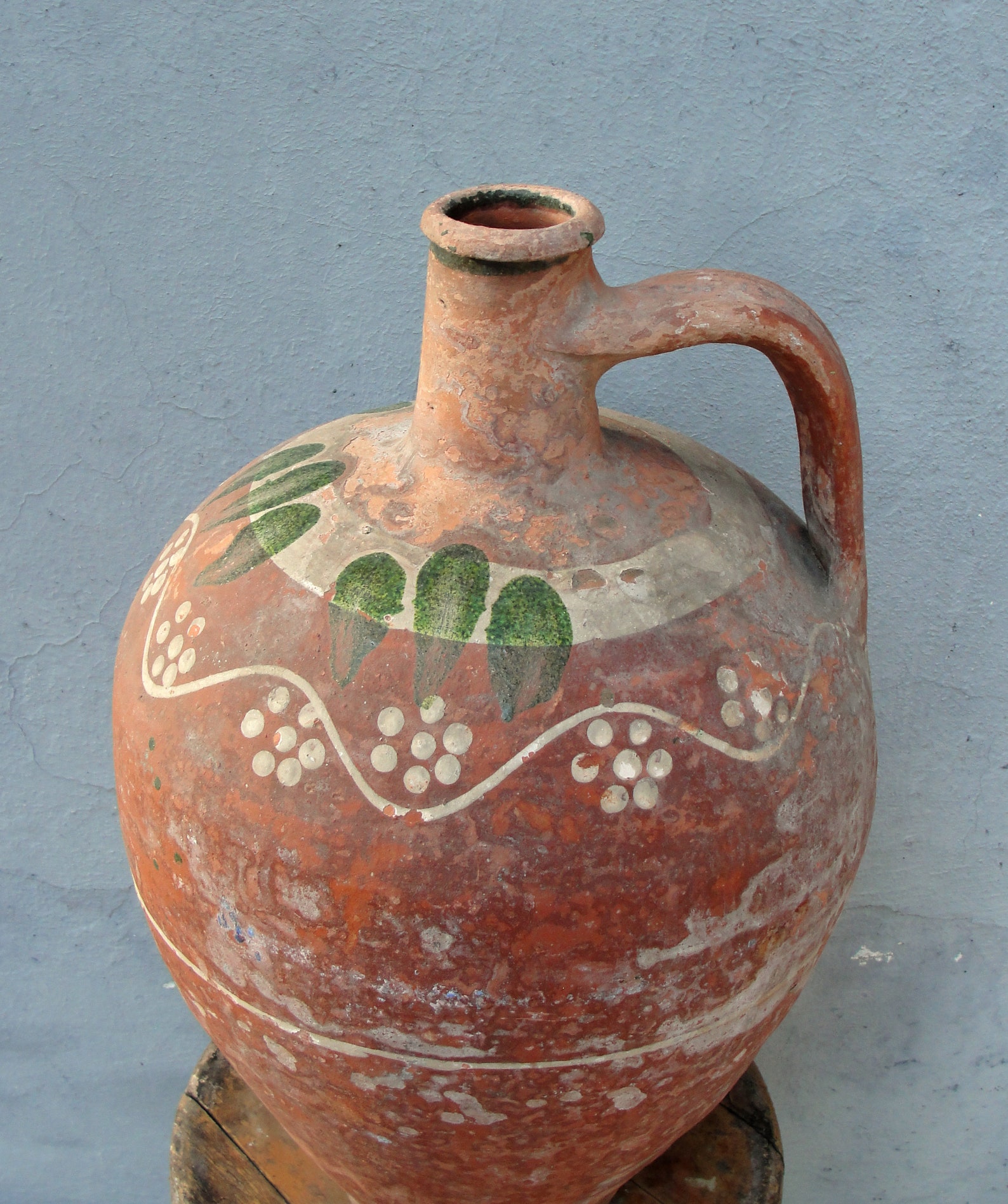 Vintage Clay Pot Earthenware Cauldron Large Pottery Planter | Etsy