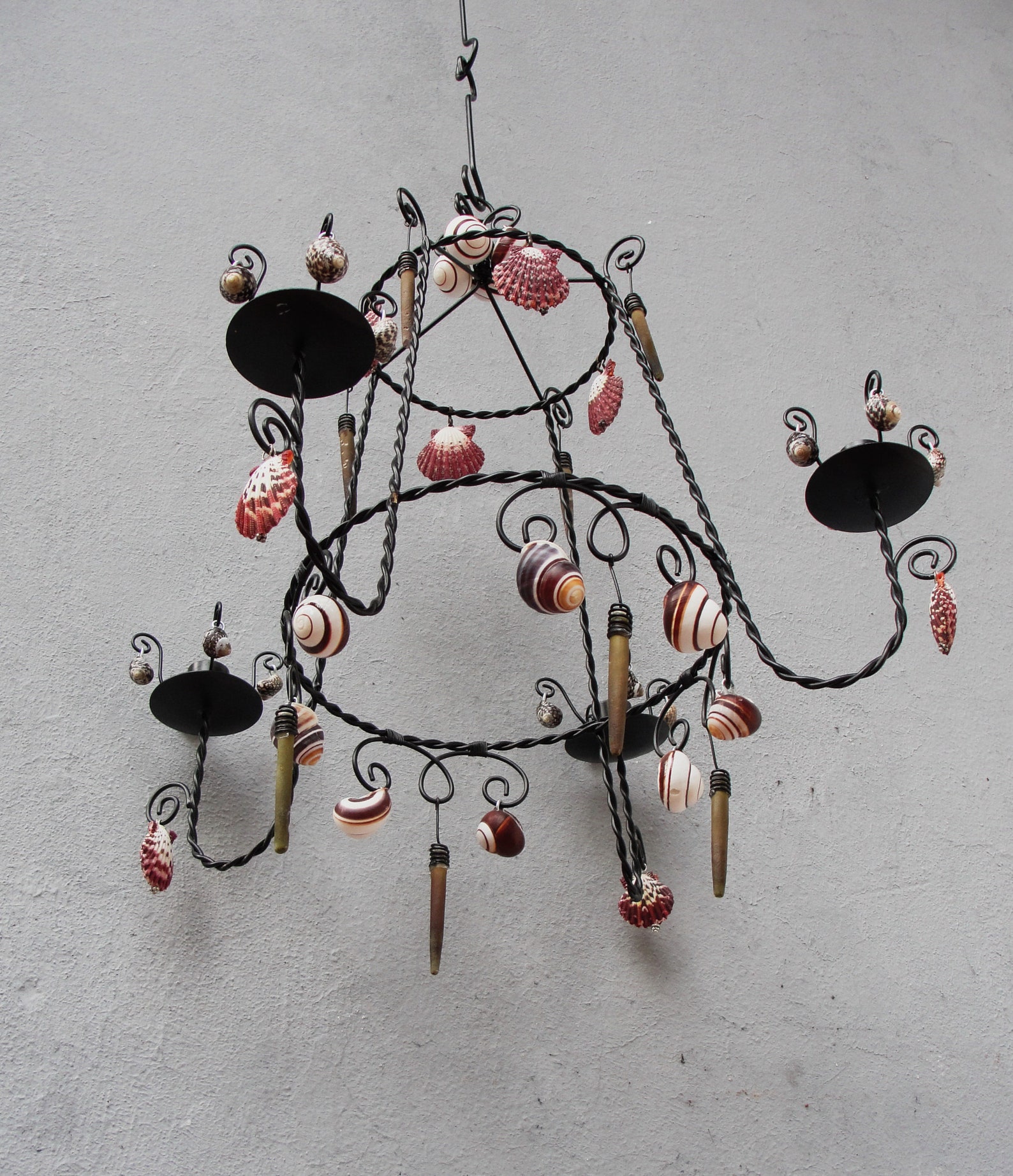 Seashell Lamp Seashell Chandelier Ceiling Light With - Etsy