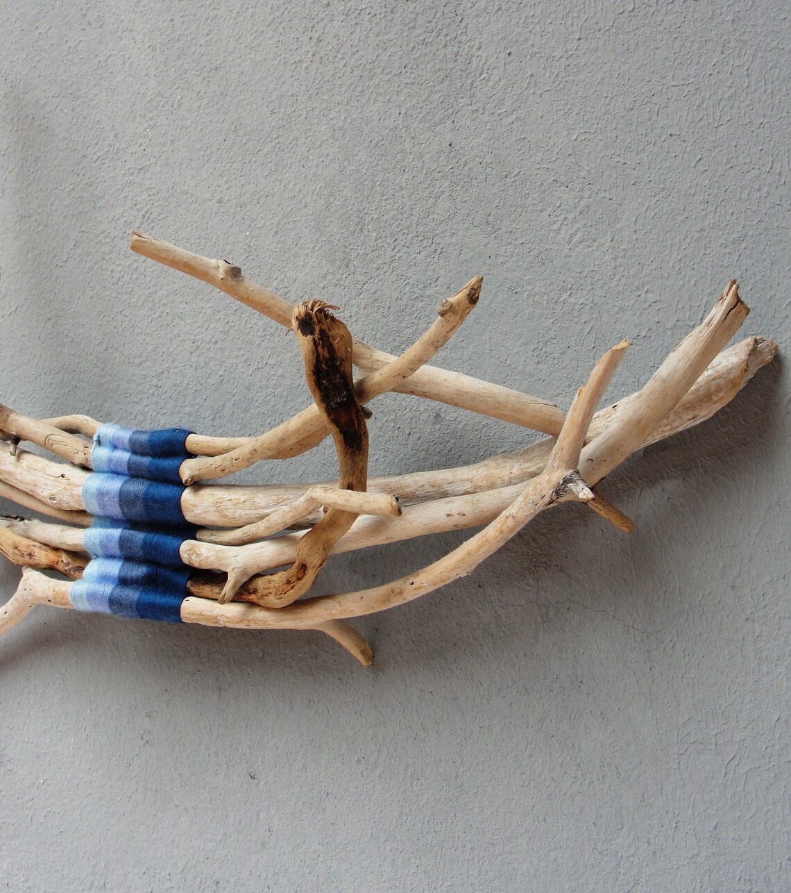 Natural Handwoven Driftwood Sticks Ombré Blue Sea Ocean - Etsy