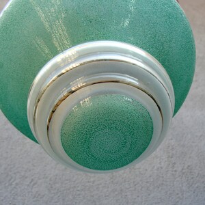 Midcentury Green Glass Ceiling Light, Art Glass Pendant Light Lamp ...