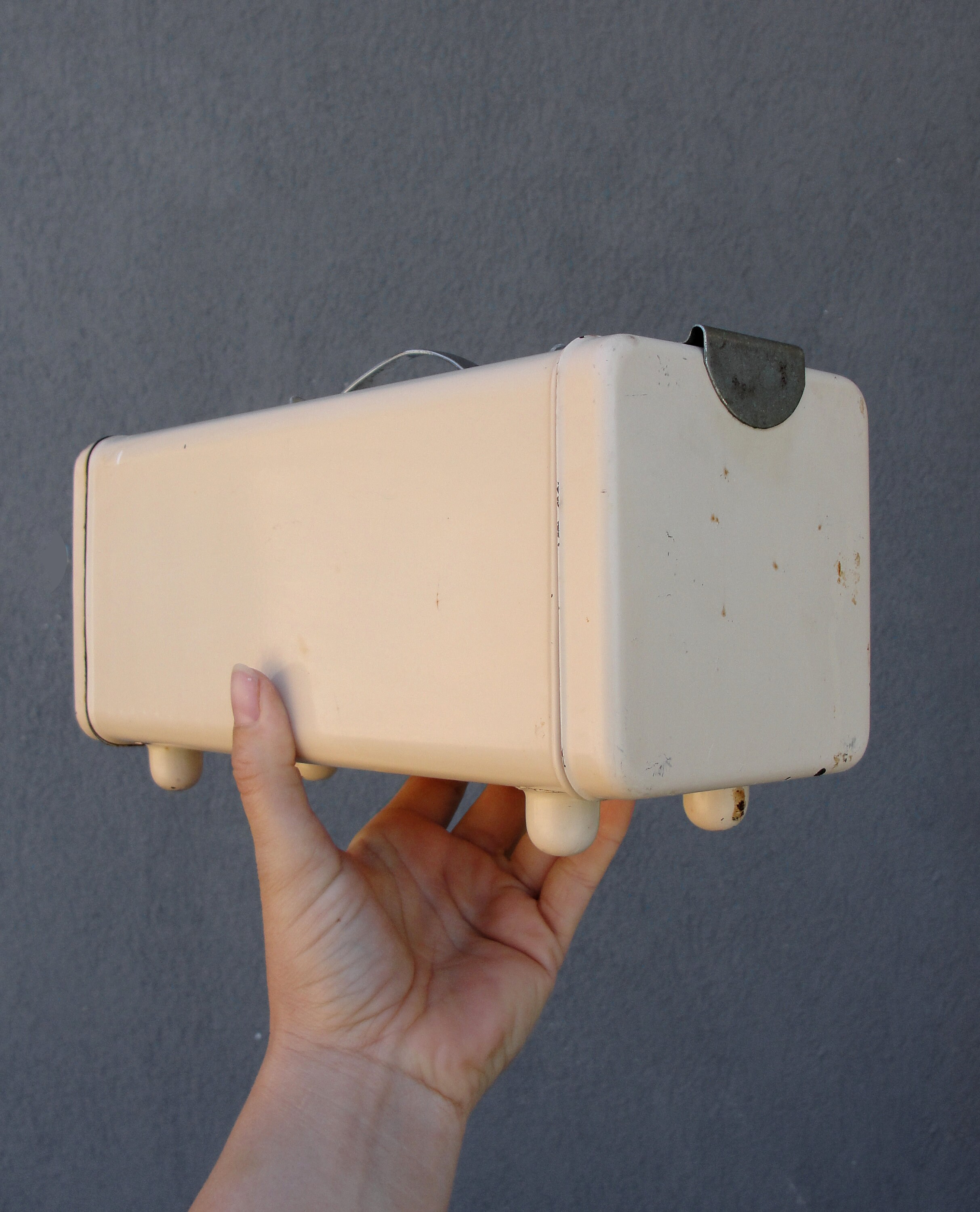 Vintage Enamelware Box Biscuit Box Tiffin Vintage Enamel | Etsy