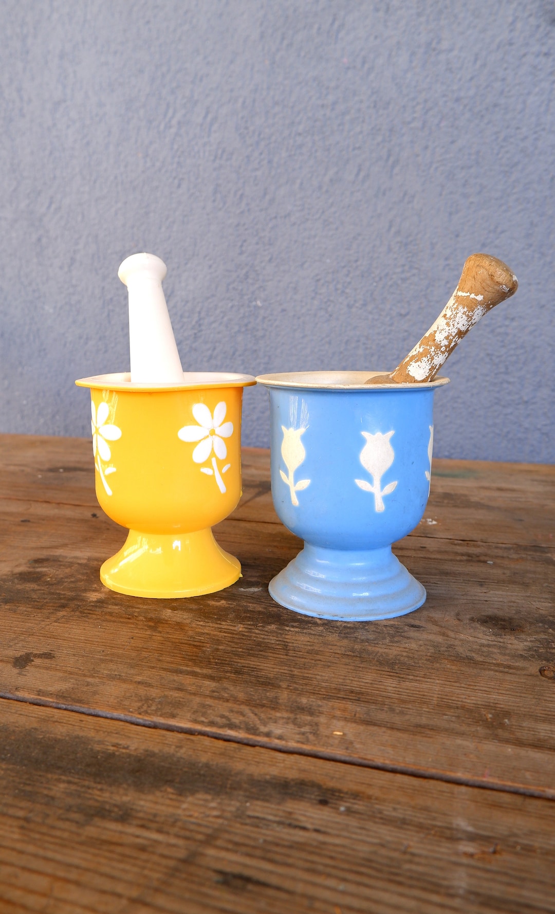 Retro Plastic Pestle and Mortar Set: 1960s Kitsch Kitchen Decor - Etsy