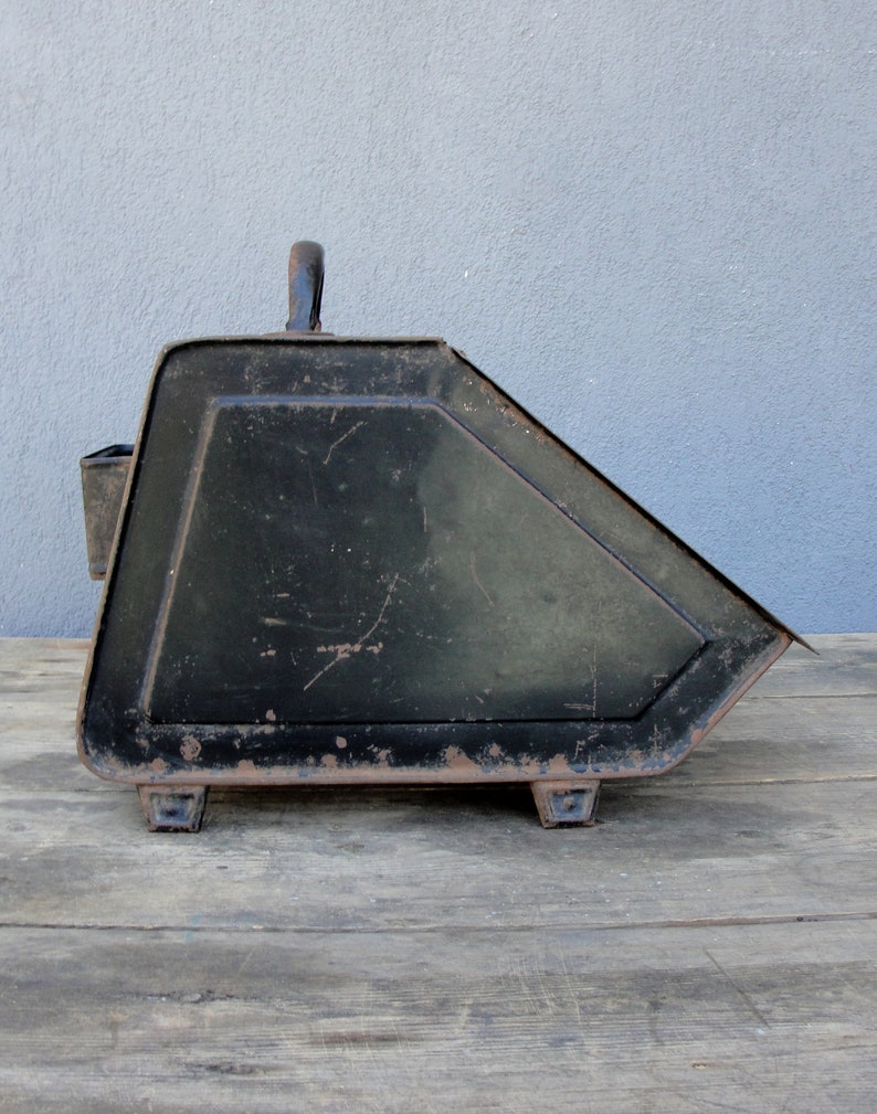 Antique Art Nouveau Metal Coal Box, Coal Shuttle Box, Art Deco, Black ...