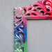Ornate Rainbow Mirror: Hand-painted Floral Frame, Vintage Kitsch - Etsy