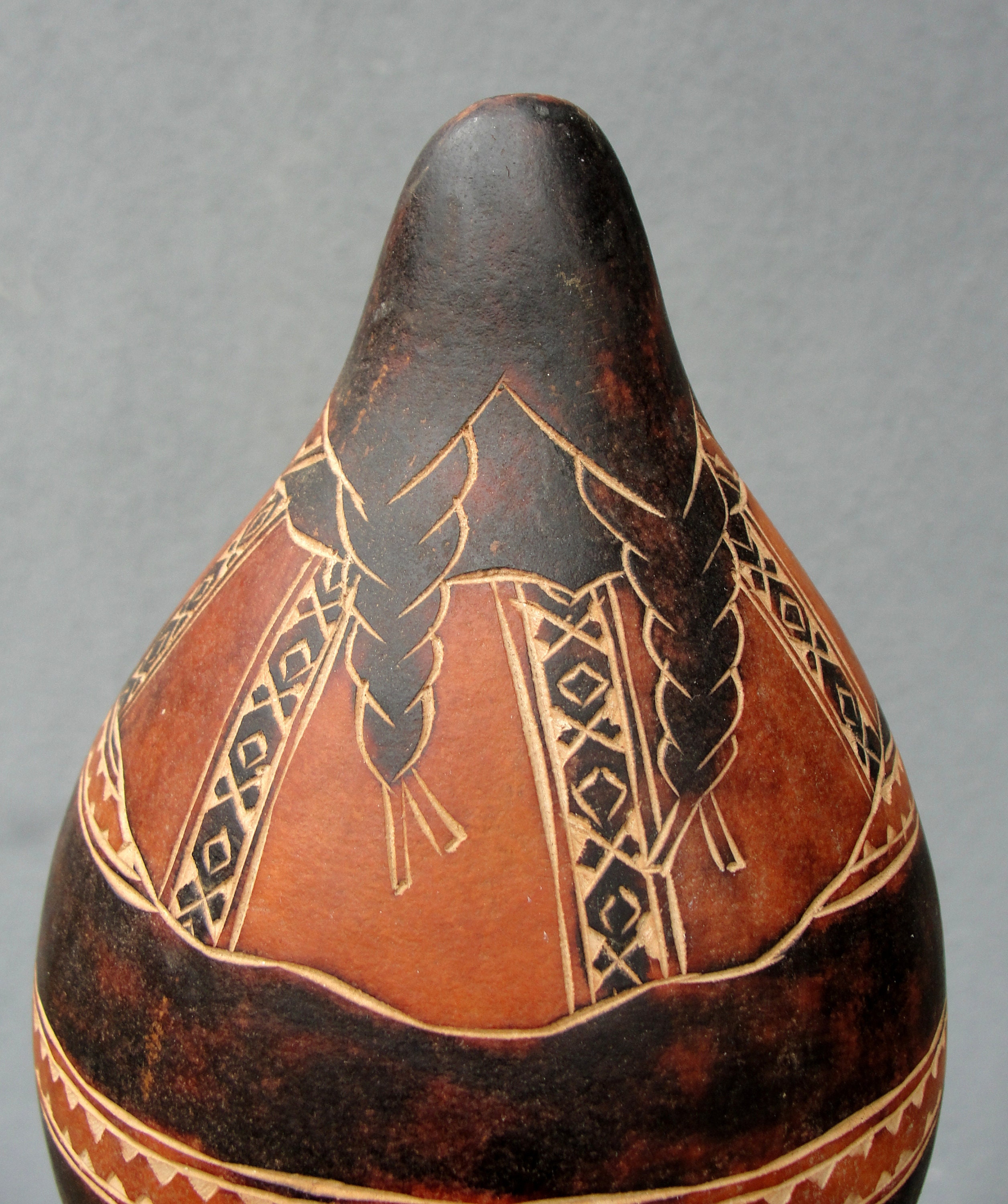 Vintage Carved Gourd Decorative Piece From Peru Peruvian - Etsy