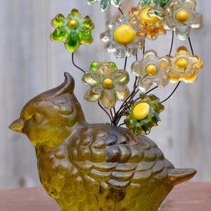 Vintage Lucite Bird With Flowers 1970s Gamut Designs Lucite Bird ...