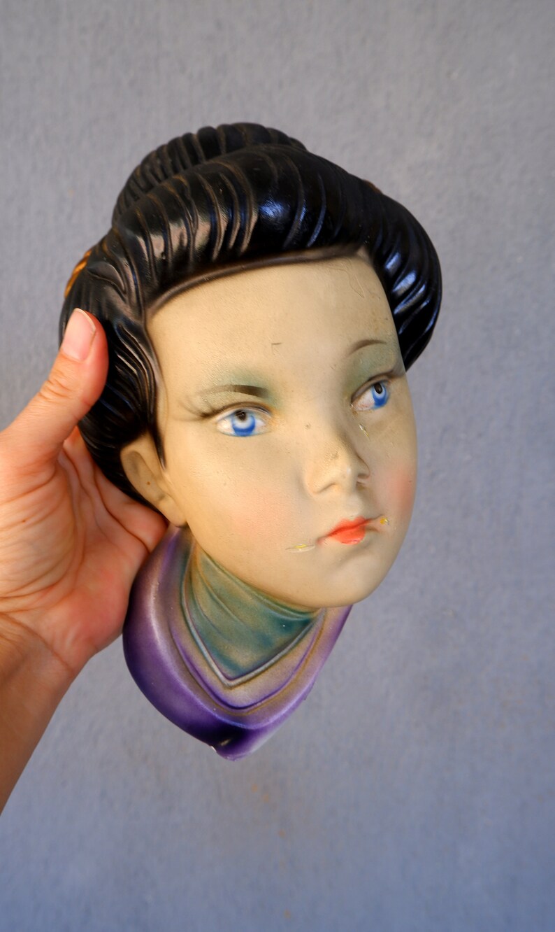 Art Deco Czech Face Wall Plaque Plaster Wall Decor - Etsy