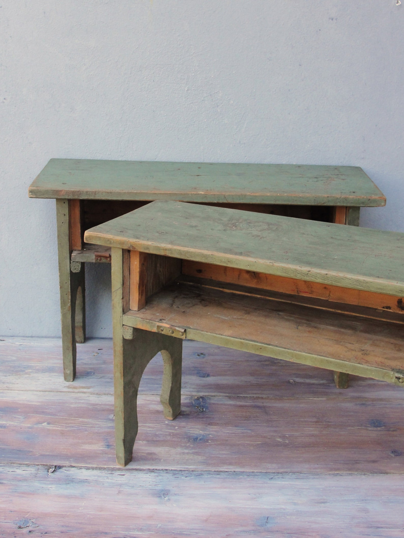 Vintage Wooden Stacking Shelves: Shabby Chic Rustic Bookshelf - Etsy