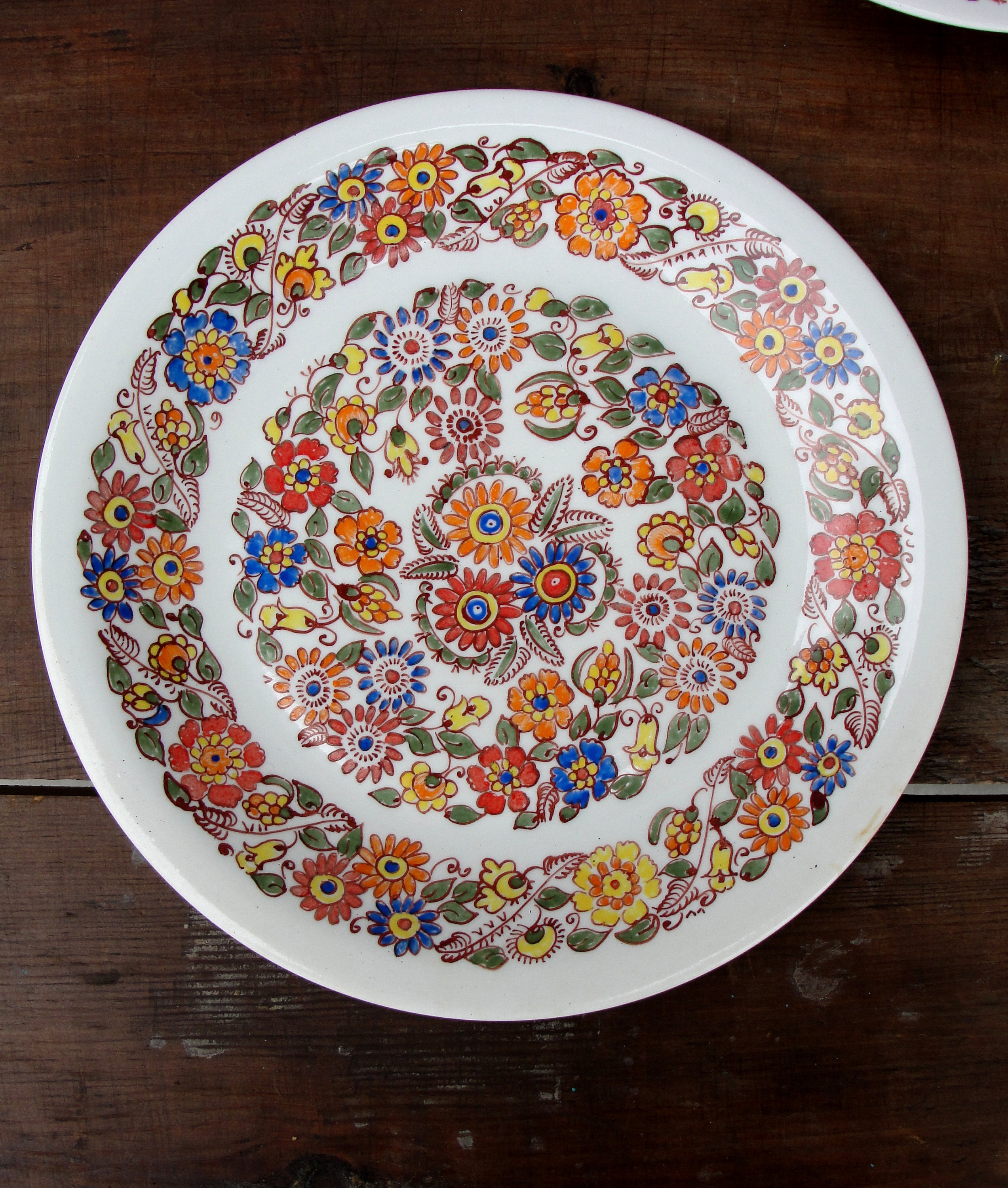 Vintage Polish Plate Hand Painted floral plate Porcelain | Etsy