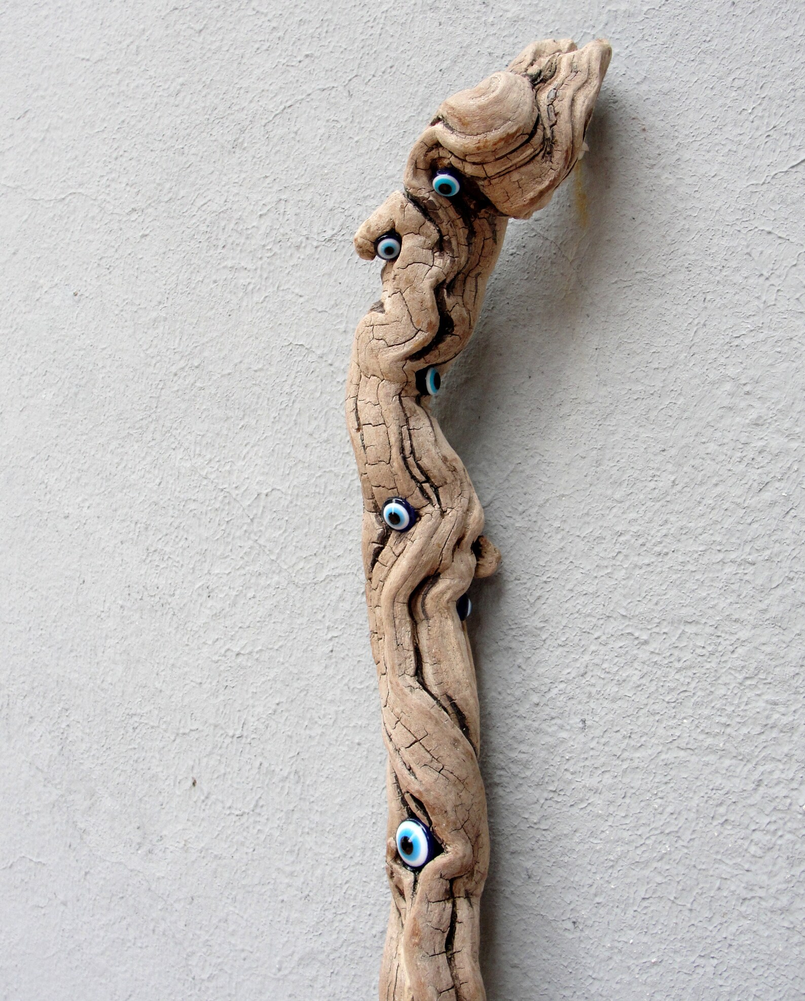 Driftwood Evil Eye Wall Hanging Protection Wand Wiccan Evil - Etsy