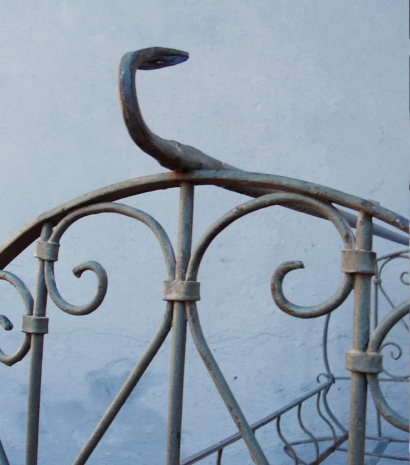 Antique Ornate Cradle Iron Wrought Crib Rocking Baby Bed Early - Etsy