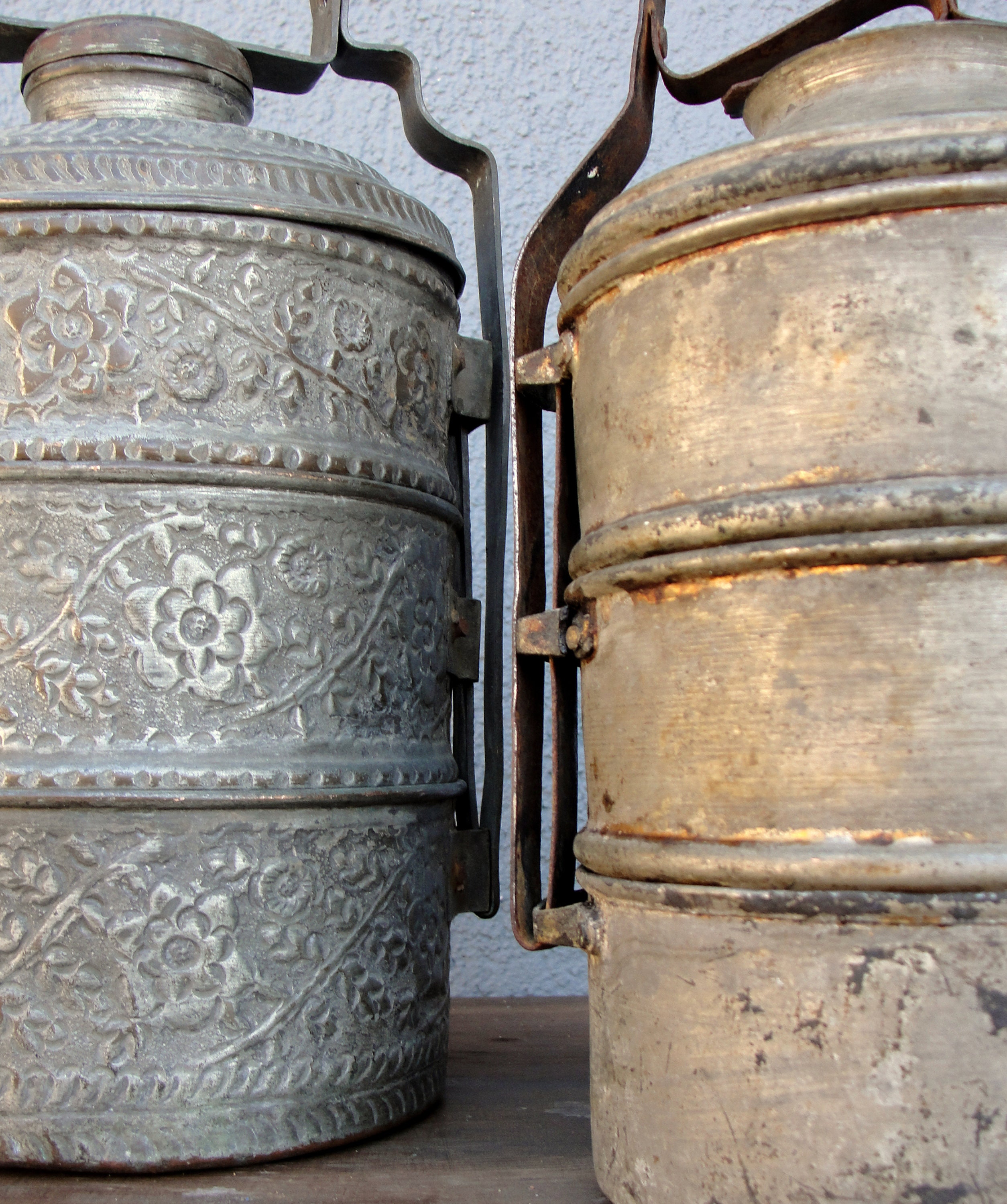 Vintage Food containers Tiffin Vintage Copper Compartments | Etsy