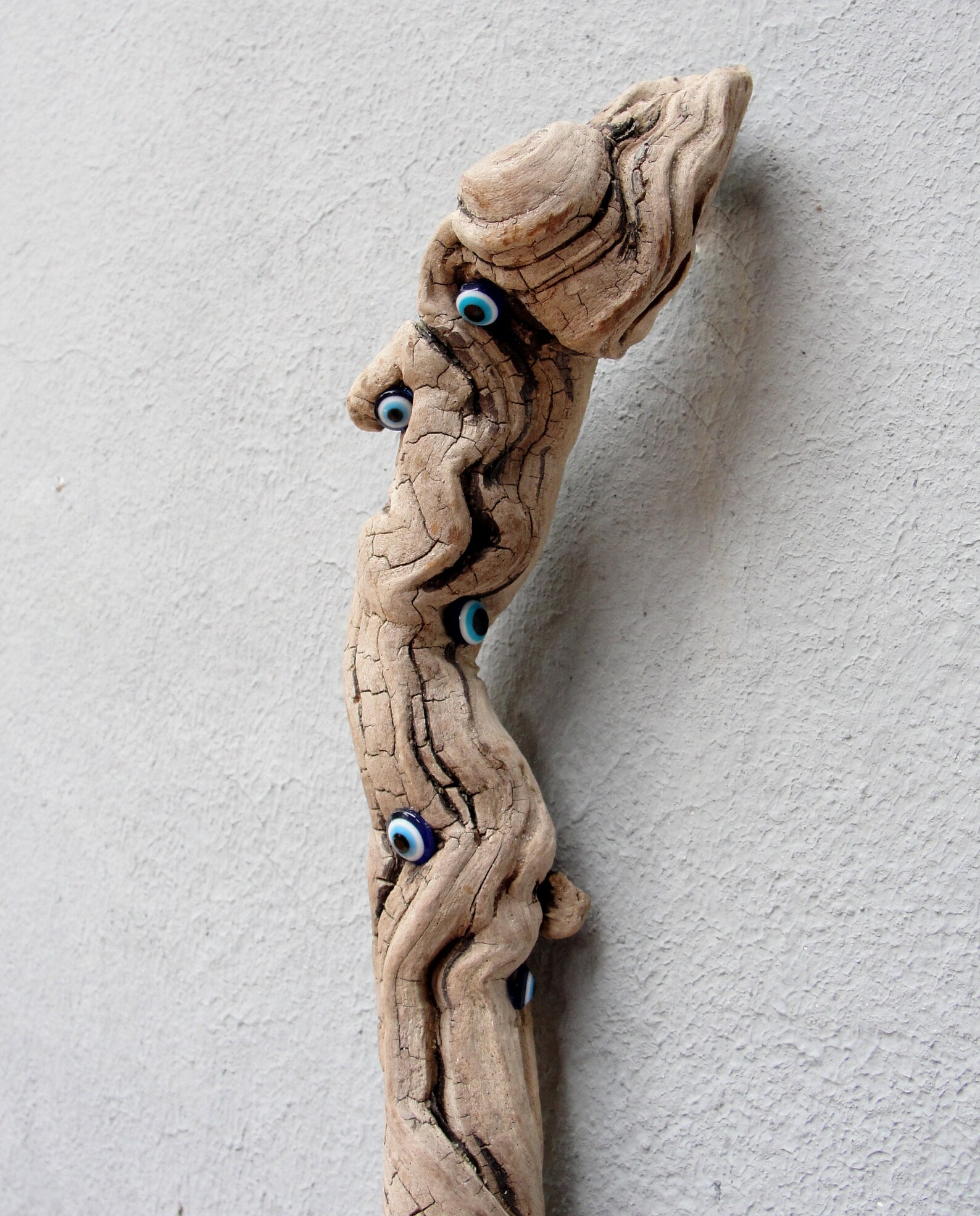 Driftwood Evil Eye Wall Hanging Protection Wand Wiccan Evil - Etsy