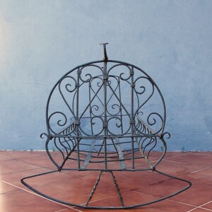 Antique Ornate Cradle Iron Wrought Crib Rocking Baby Bed Early 1900's ...