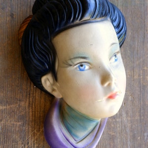 Art Deco Czech Face Wall Plaque - Plaster Wall Decor - Etsy