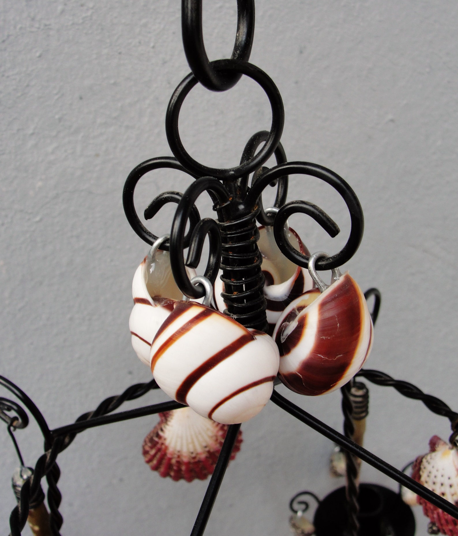 Seashell Lamp Seashell Chandelier Ceiling Light With - Etsy