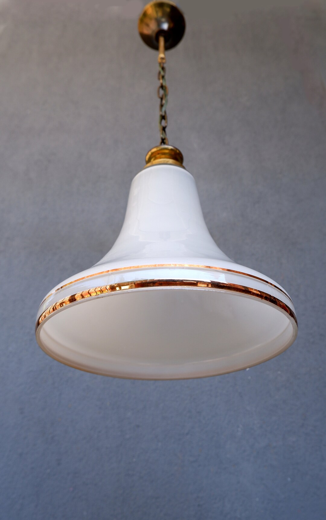 Vintage Glass Ceiling Light, Art Glass Pendant Light Lamp, Retro 1970s ...