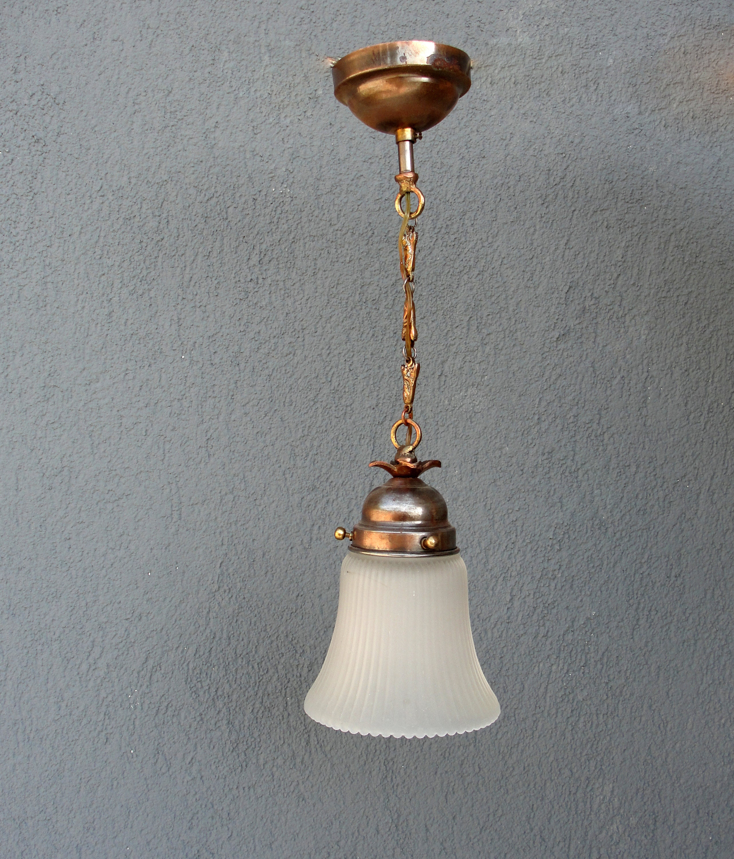 Copper Glass Ceiling Light Pendant Light Lamp Copper Tulip | Etsy